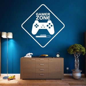 Gamer Zone Decal Game Decal Loading Decal Gamer Zone Wall Decal Gaming ...