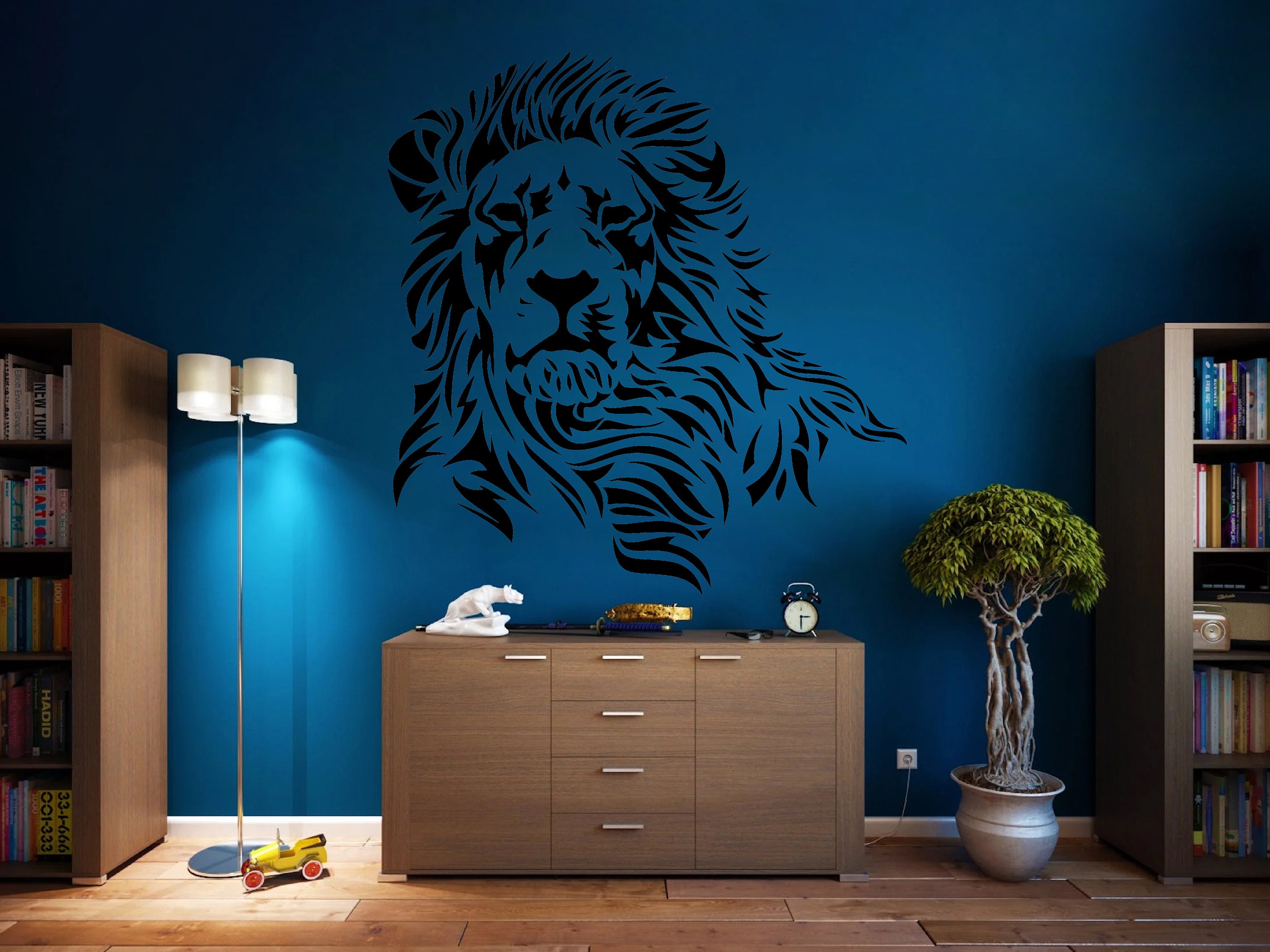 Lion Wall Decal Lion Head Wall Decals Lion Wall Art Lion Wall Sticker ...