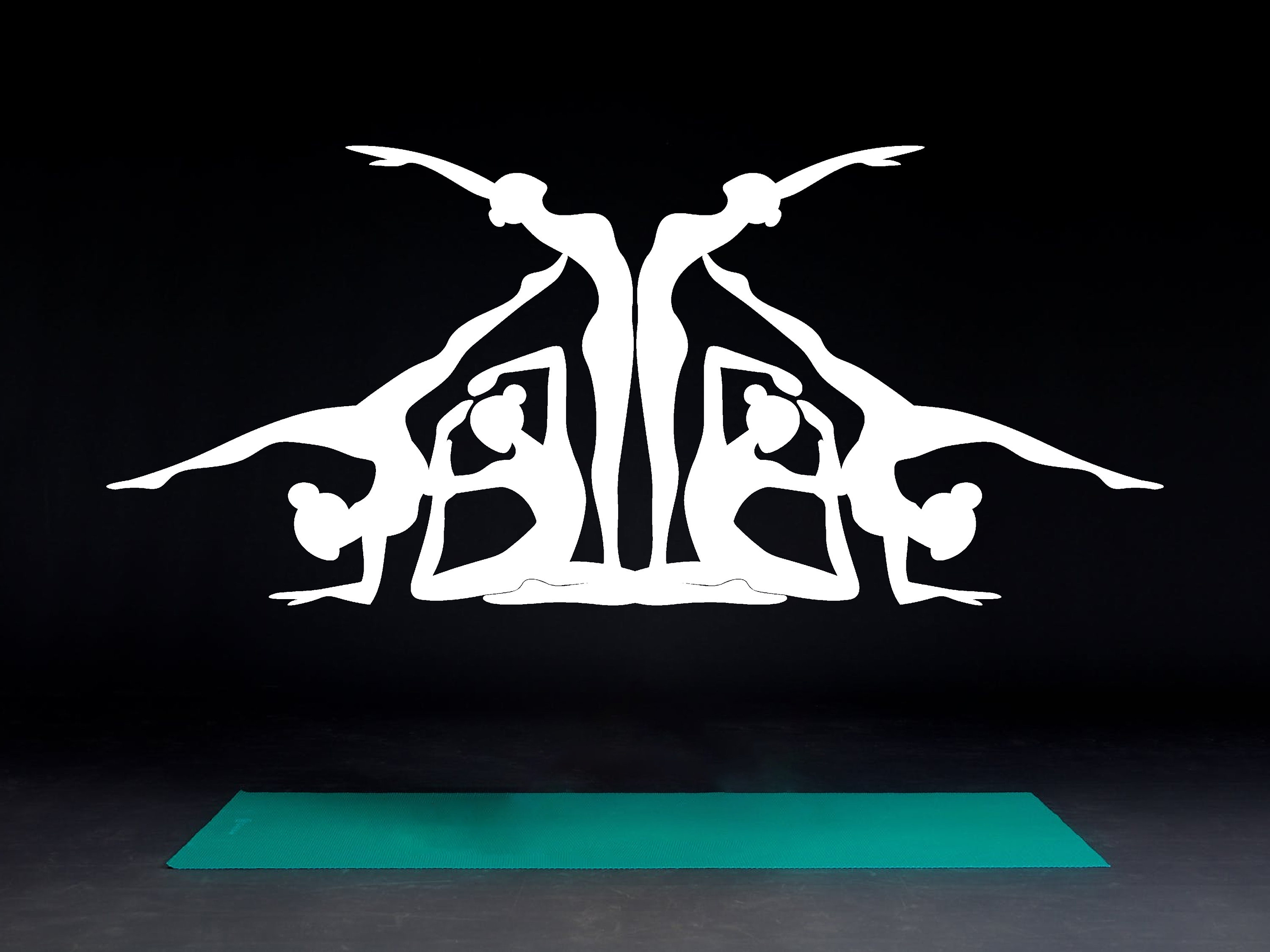 Yoga Postures Decal Yoga Poses Decal Yoga Wall Decal Sun - Etsy