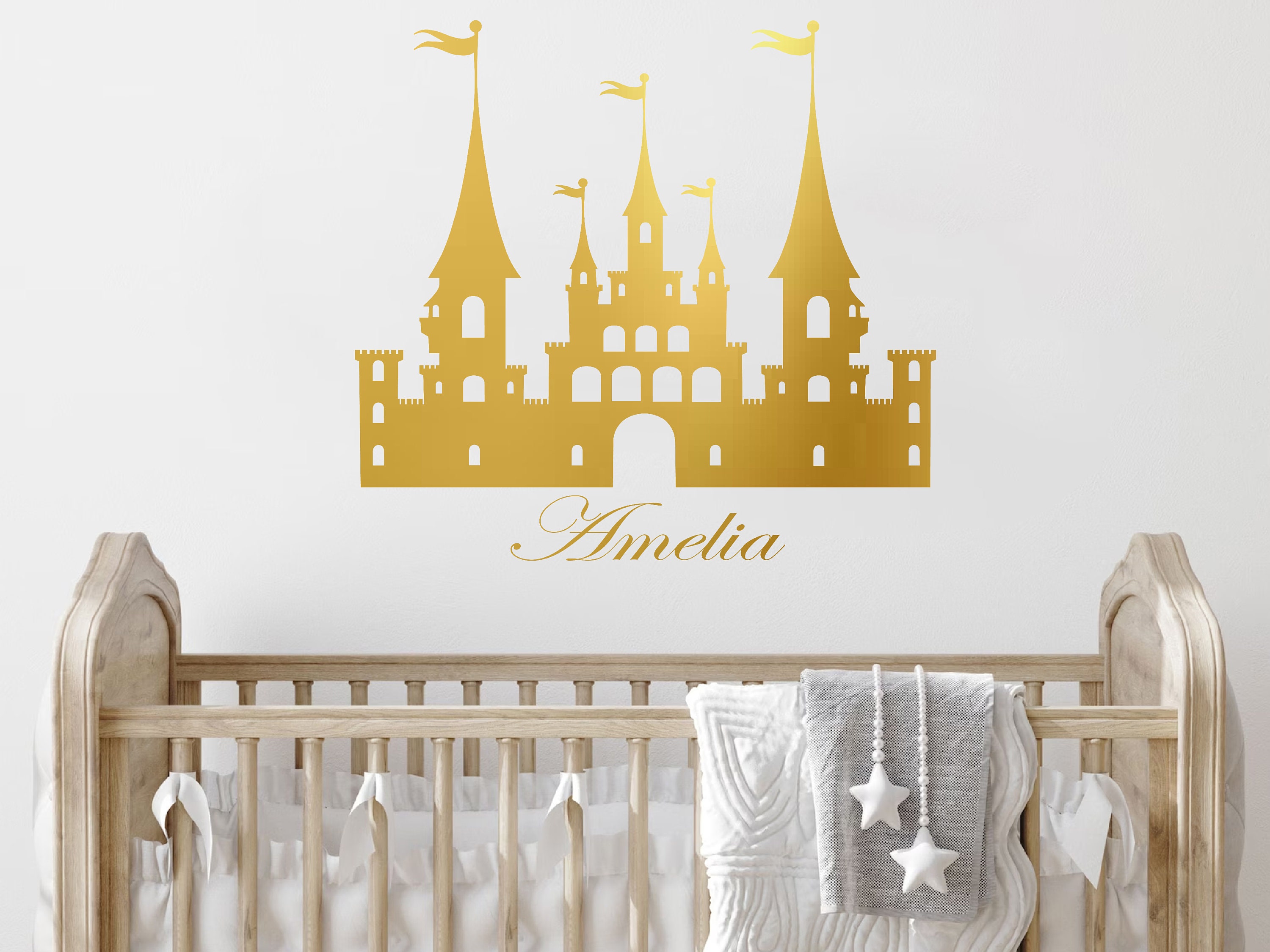 Castle Decal Castle Silhouette Decal Wall Princess Castle Decal Nursery ...