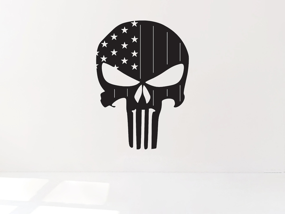 Punisher Skull Decal American Flag Punisher Skull Decal USA Flag ...