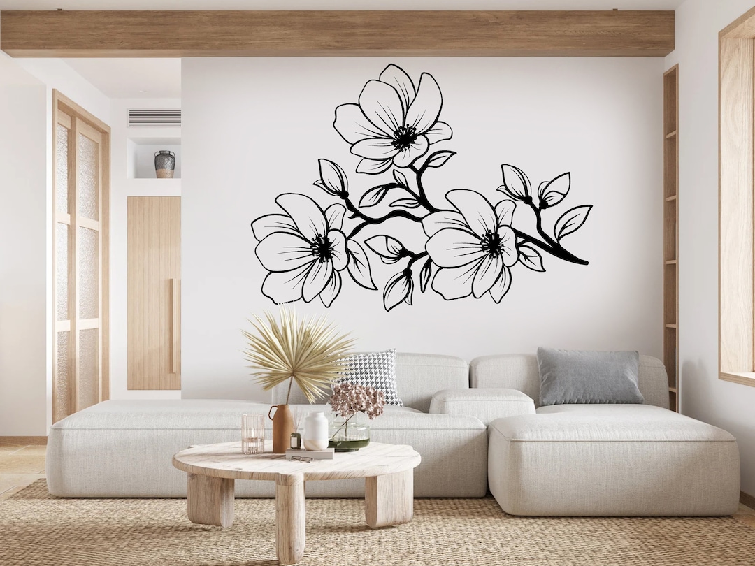 Magnolia Blossoms Branch Decal Magnolia Tree Decal Flower Magnolia ...