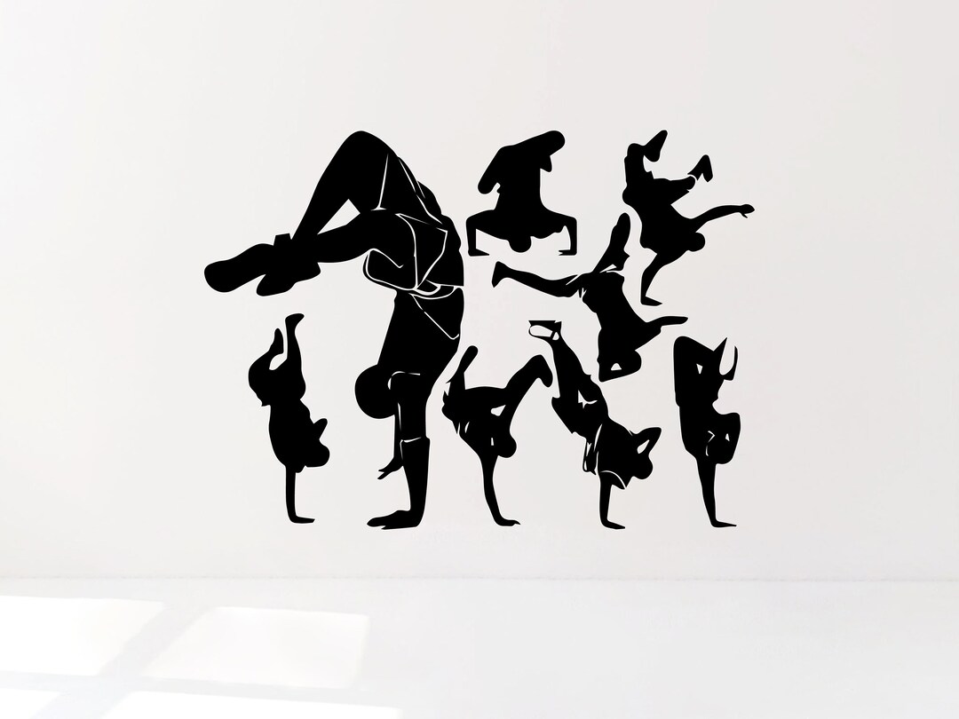 Break Dance Decal Hip Hop Dancers Decal Wall Decals Contemporary Dancer ...