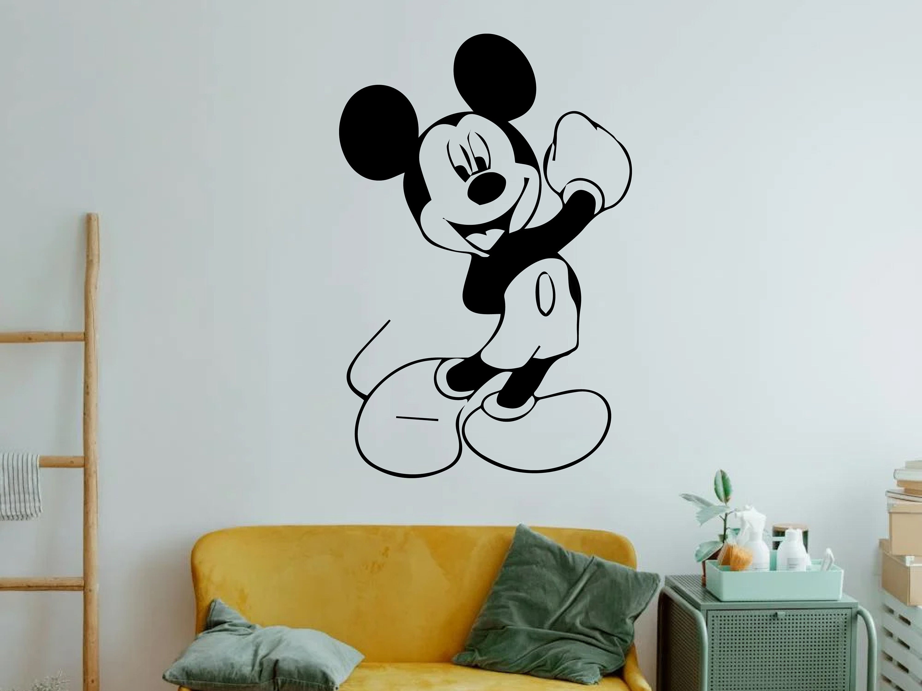 Mickey Decal Mikey Mouse Decal Cartoon Wall Decal Kids Nursery Decal ...
