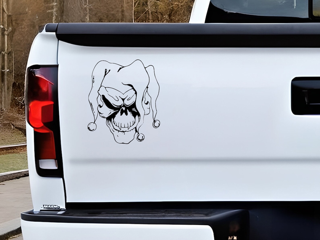 Skull Decal Joker Skull Decal Car Skull Decal Sport Car Skull Joker ...