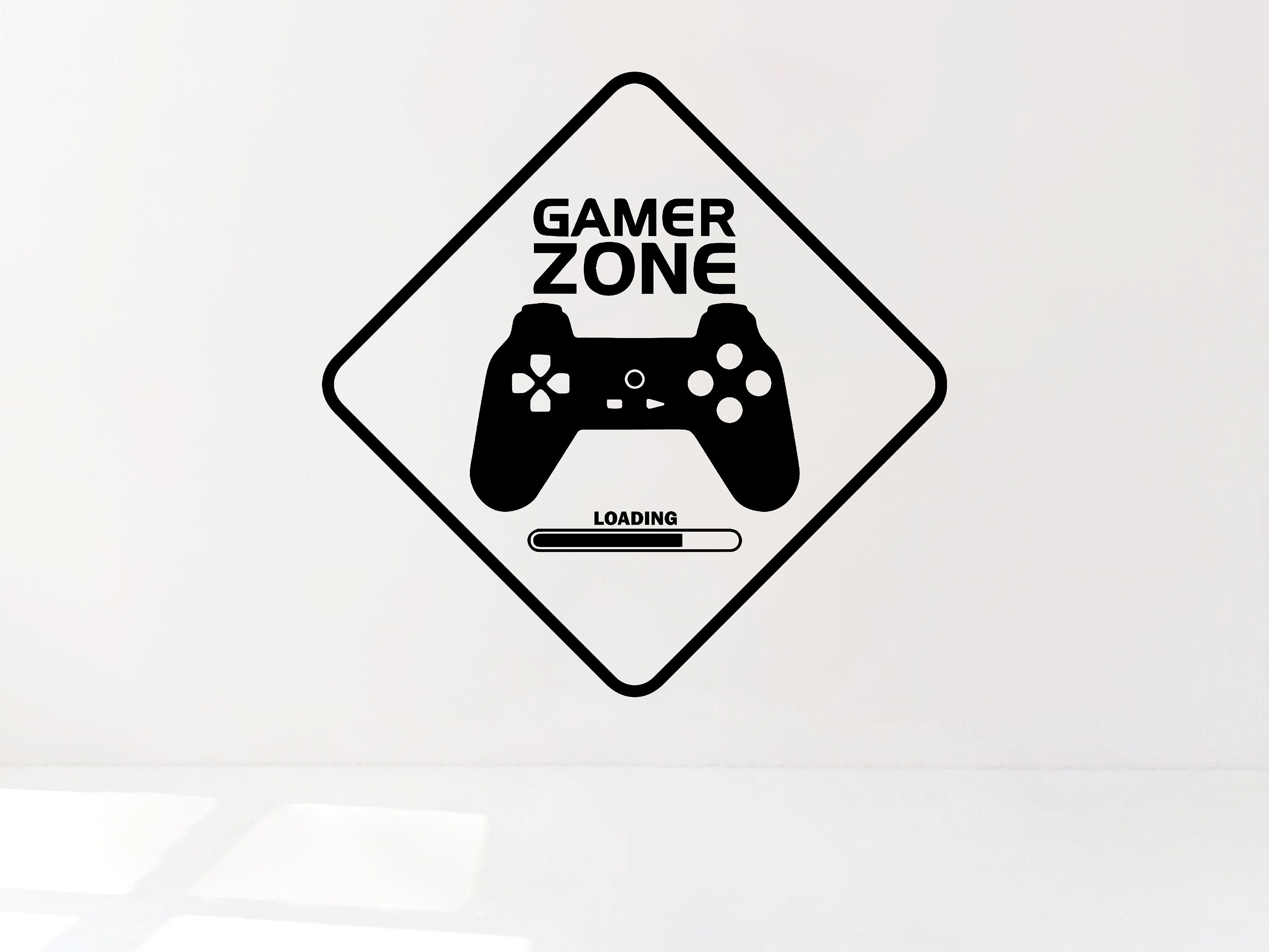 Gamer Zone Decal Game Decal Loading Decal Gamer Zone Wall Decal Gaming ...