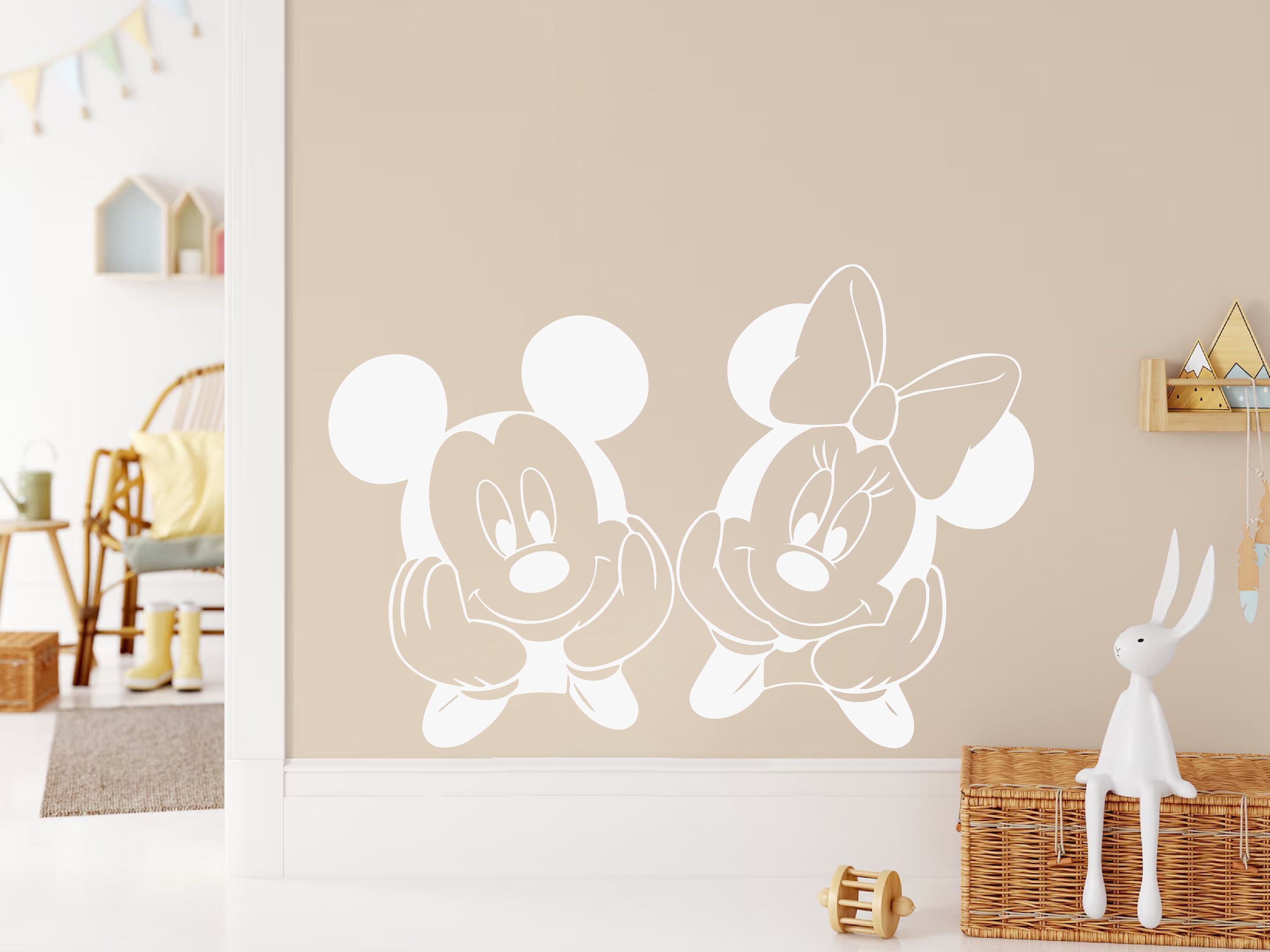 Mickey Mouse Decal Minnie Mouse Decal Disney Nursery Decal Mickey Decal ...