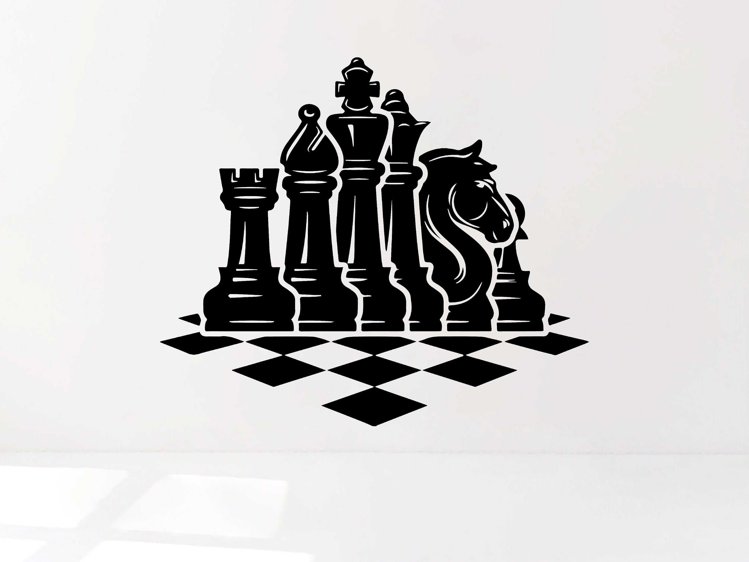 Chess Decal Chess Game Decal Game Room Chess Wall Decal Chess Piece ...
