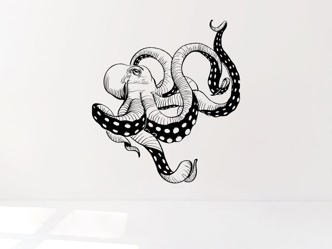Octopus Decal Octopus Wall Decor Octopus Wall Decal Tentacles Decal ...