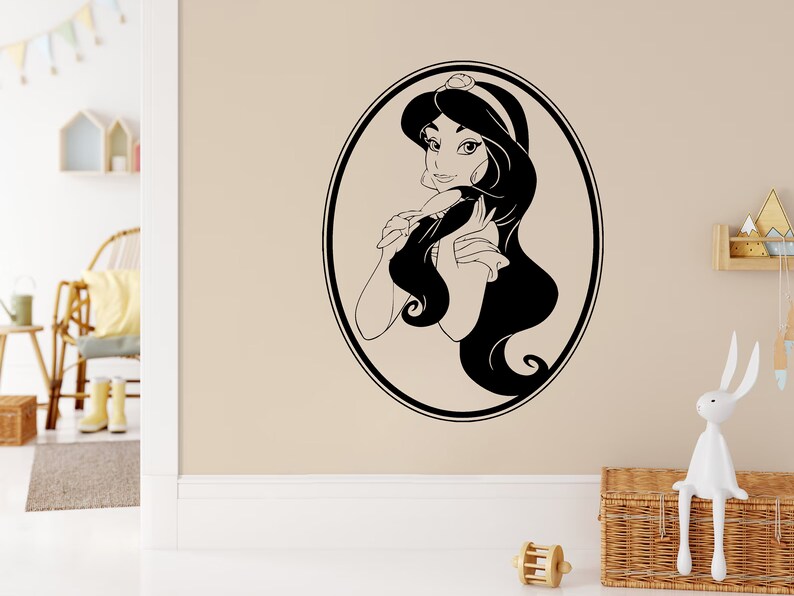 Jasmine Decal Disney Jasmine Decal Princess Jasmine Decal Wall Princess ...
