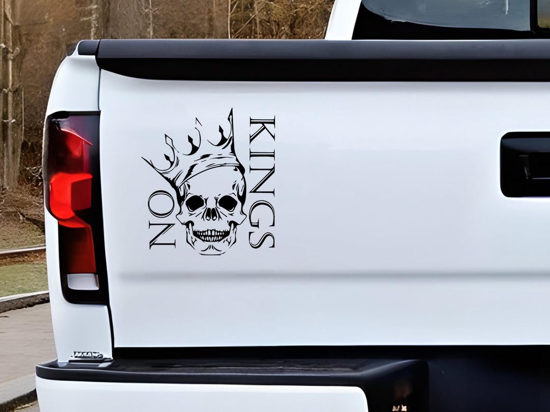 No Kings Skull Car Decal - Political Resistance Vinyl Sticker - Etsy