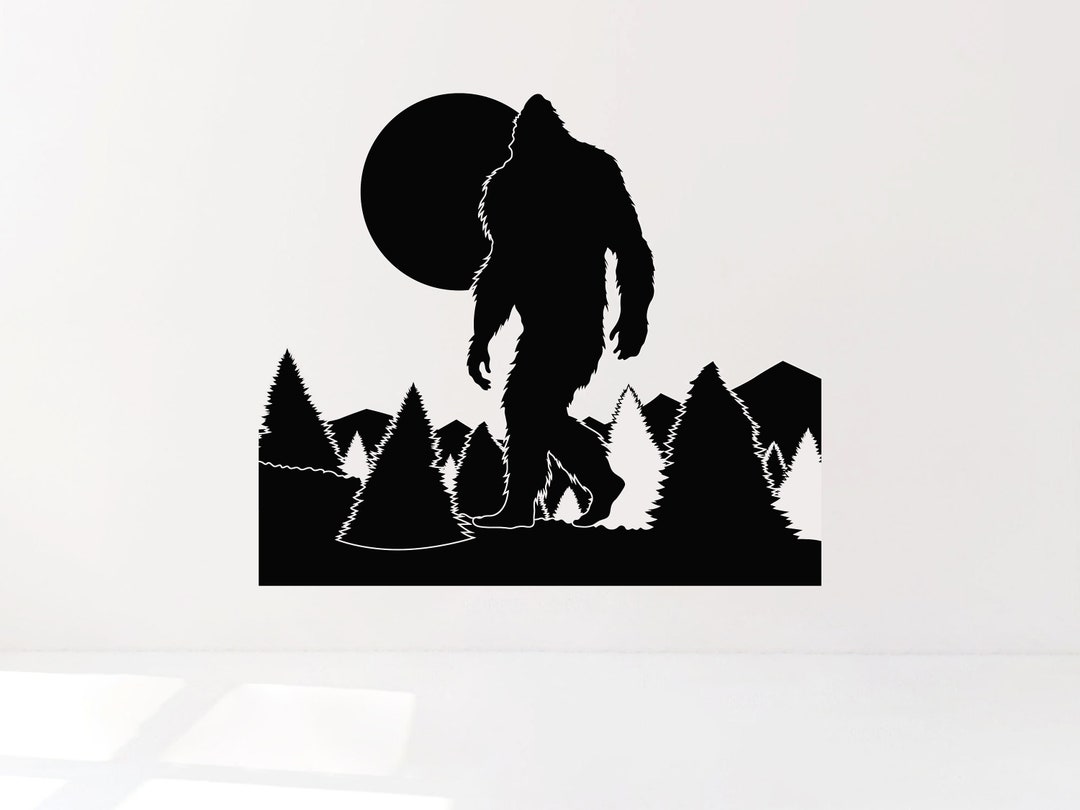 Bigfoot Decal Sasquatch Decal Mountain Forest Bigfoot Decal Car Emblem ...