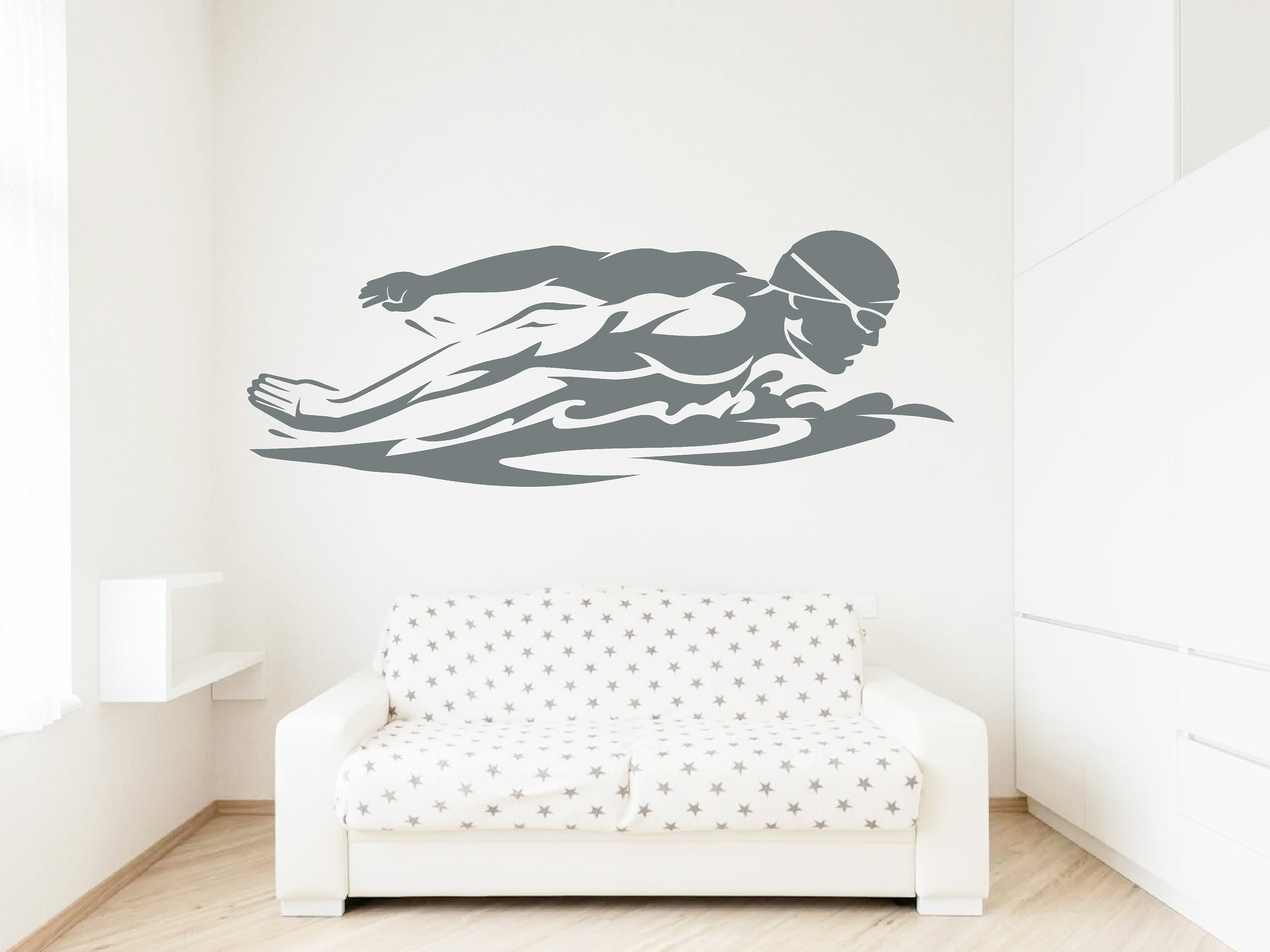 Swim Boy Decal Swimming Decal Swim Team Vinyl Wall Decal Swimmer Boy ...