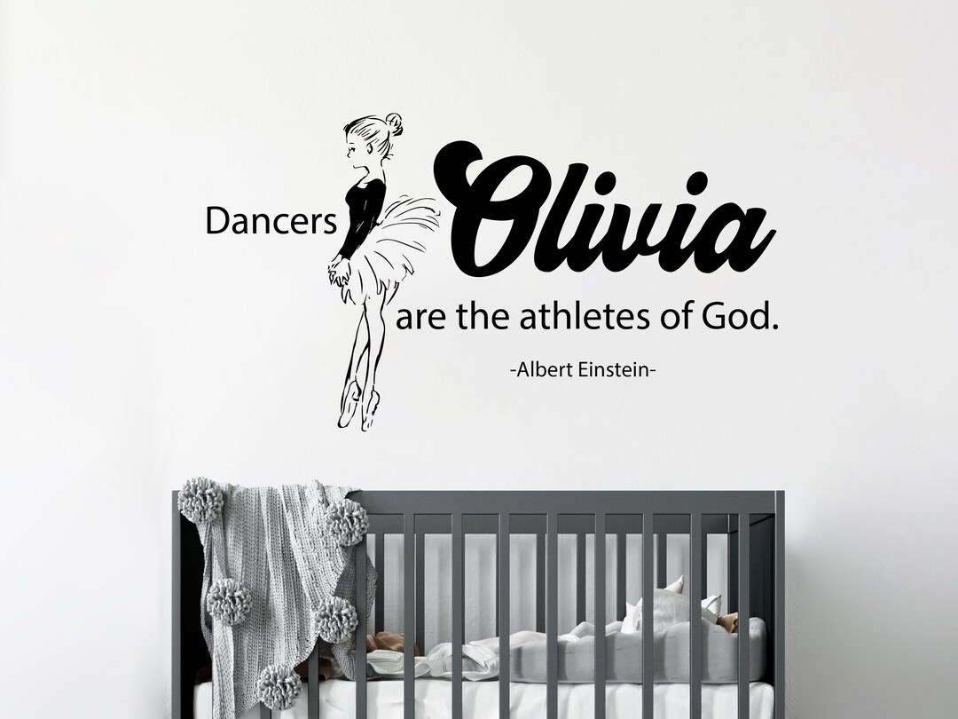 Ballerina Custom Name Wall Decal Personalized Sticker Ballet Dancer ...