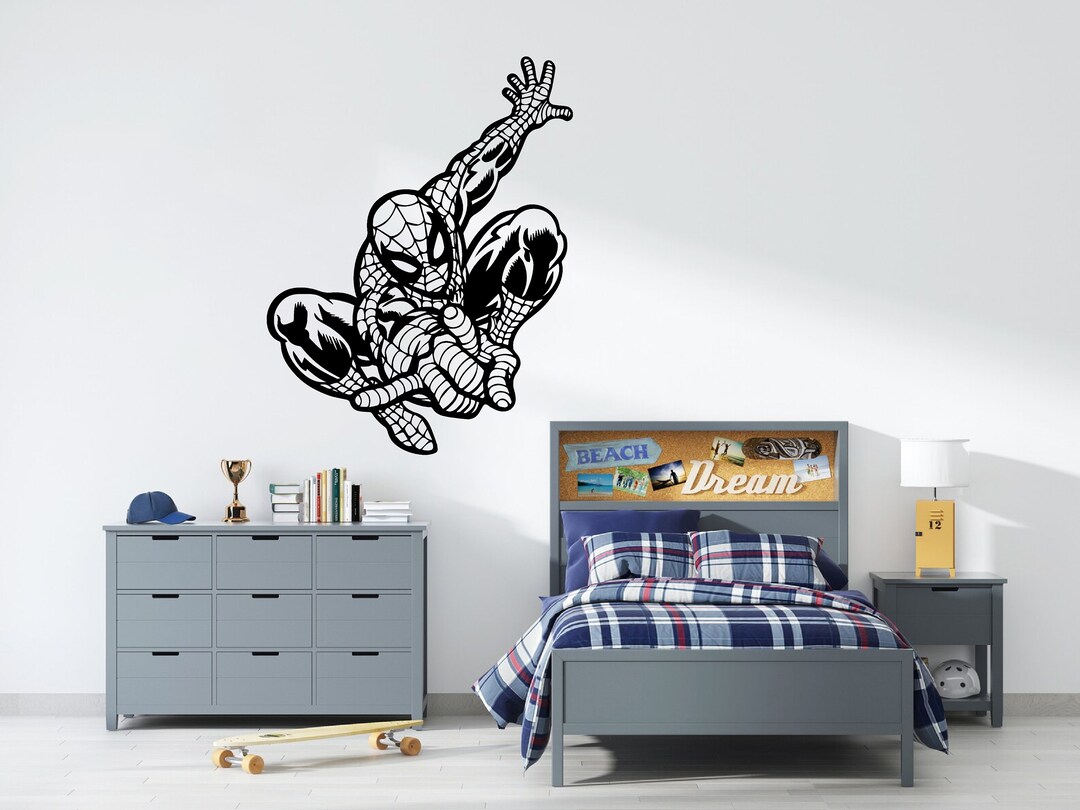 Spiderman Decal Spiderman Sticker Spiderman Wall Decal Super Hero Decal ...