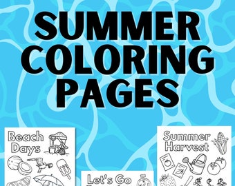 Color by Number for Kids: Summer Coloring Book Summer Vacation Coloring ...