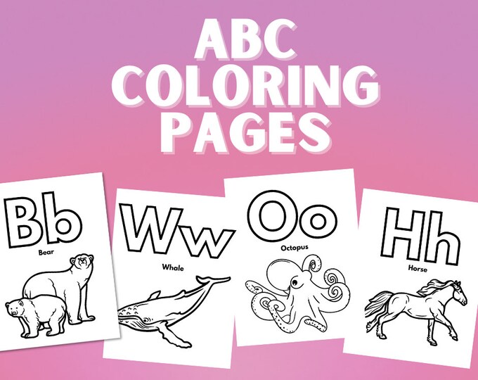 Animals Alphabet Coloring Book Rare & Unique Animal Coloring Pages ...