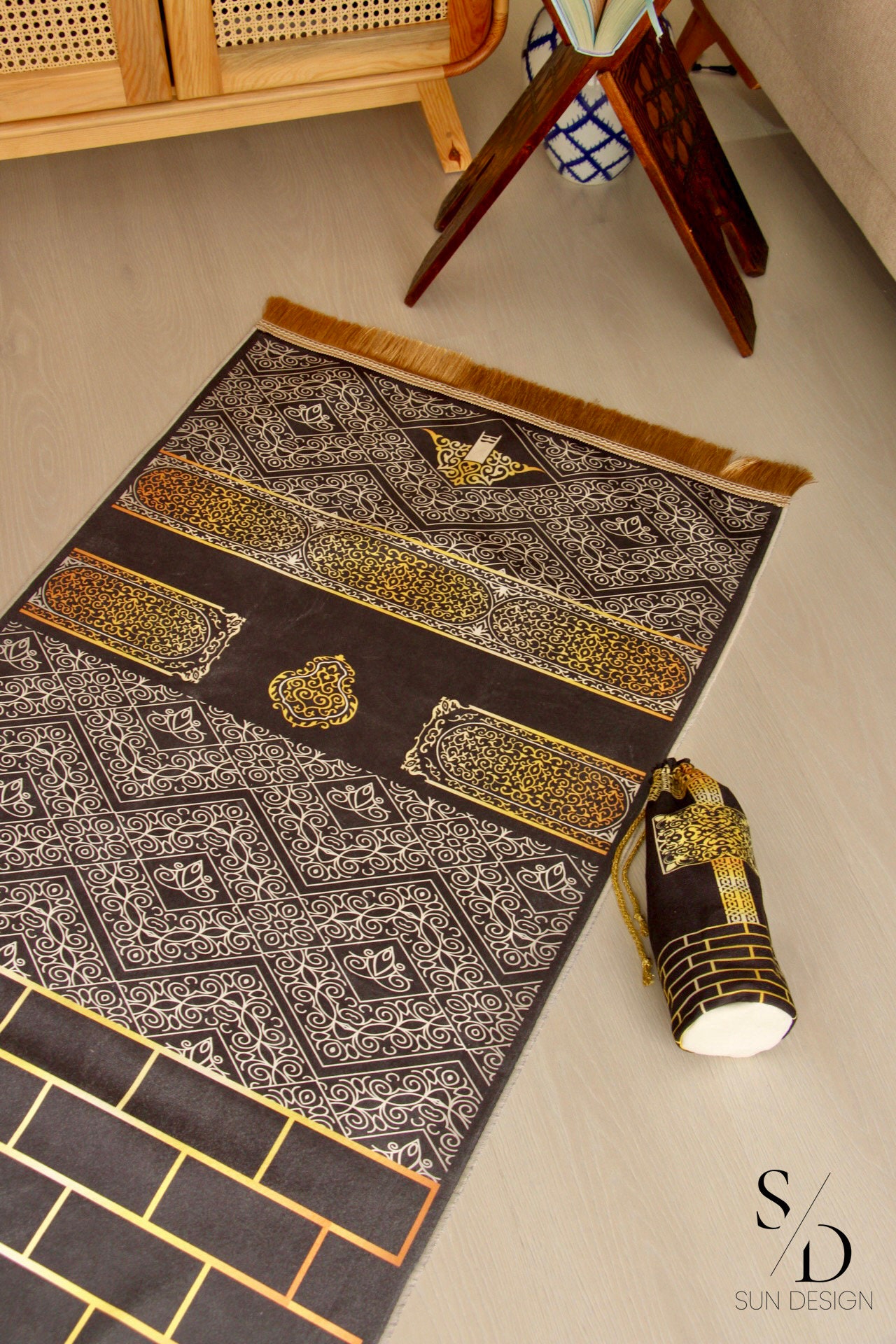 Kaaba Bag Prayer Rug Kiswah Musallah Bag Rug Mat Black Woven - Etsy Canada