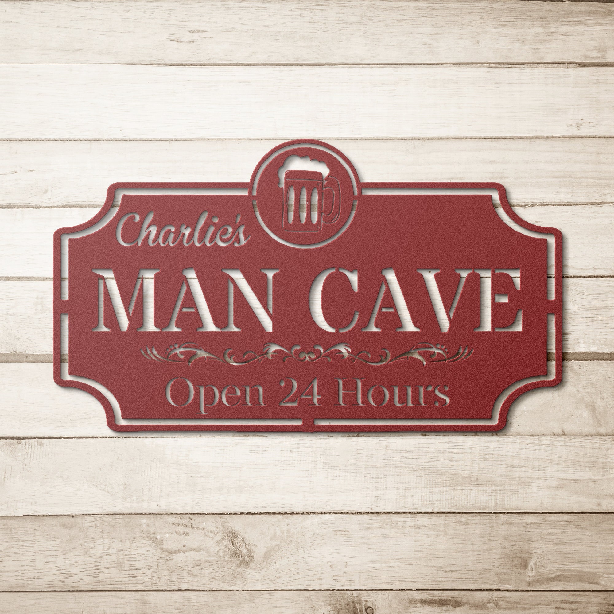 Personalized Metal Man Cave Sign / Man Cave Sign / Custom Man Cave Sign ...