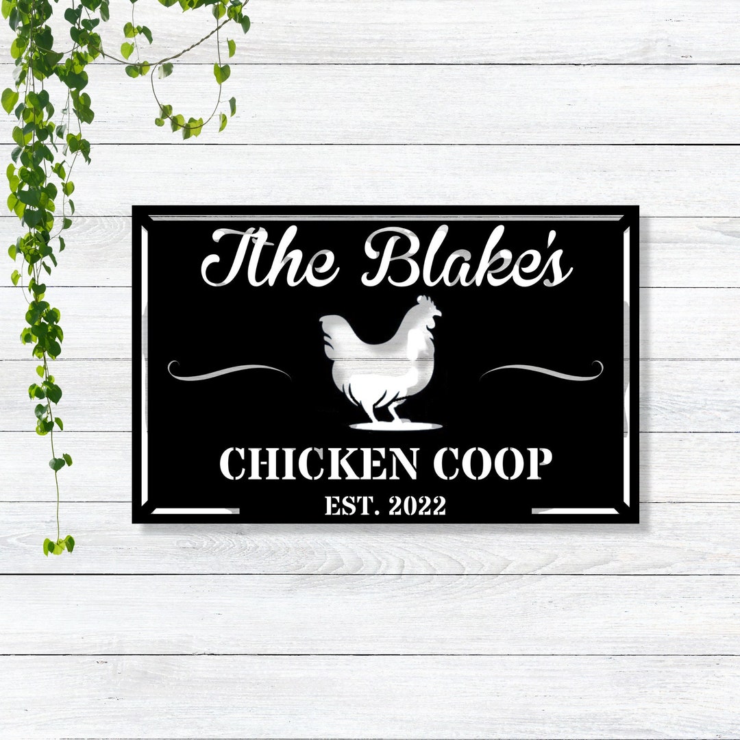 Personalized Chicken Coop Sign / Hen House Sign / Metal - Etsy