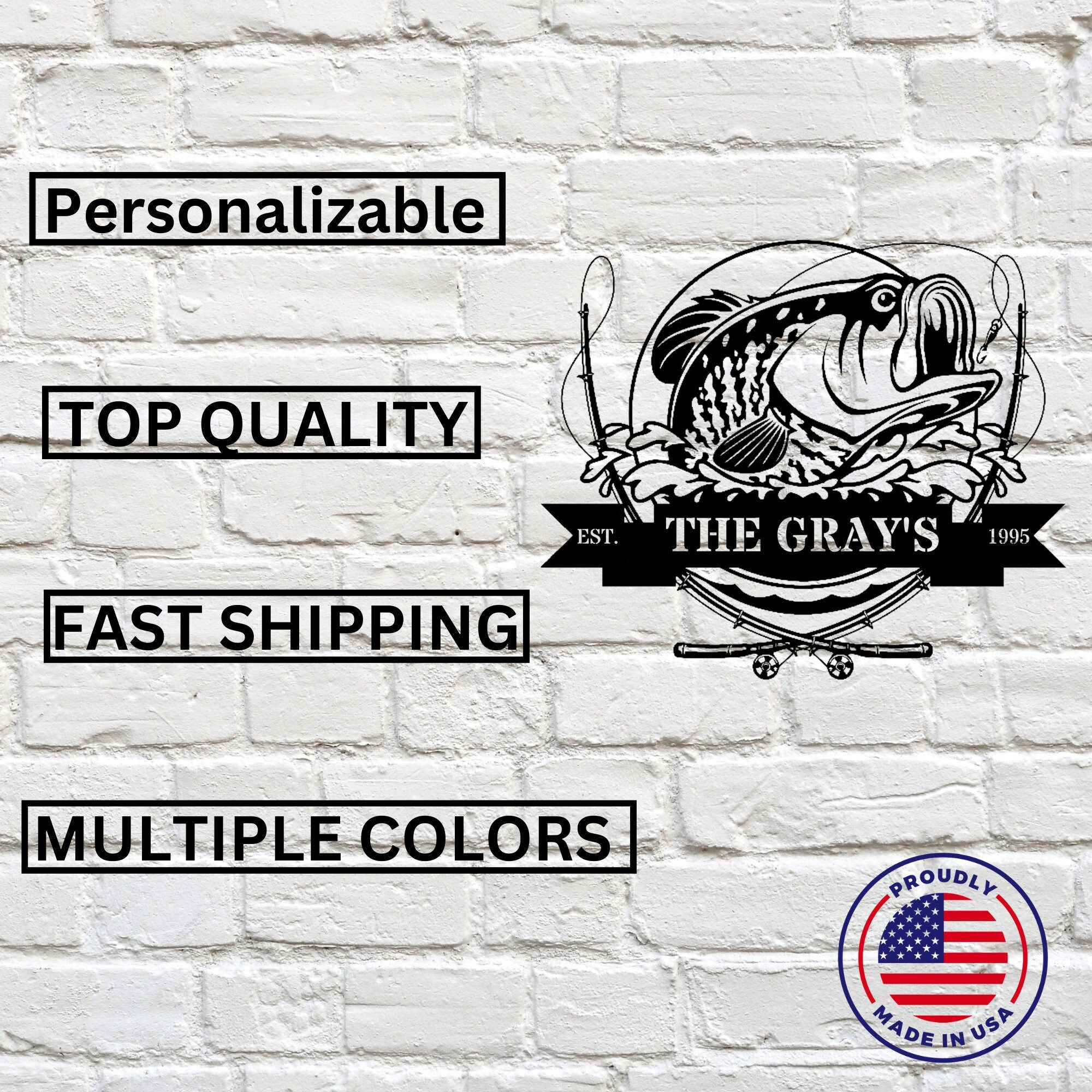 Personalized Camp Sign / Camp Sign / Camp Decor / Crappie Sign - Etsy