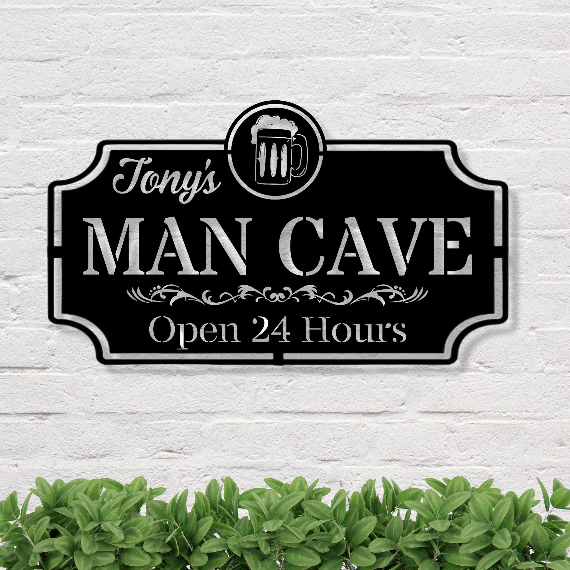 Personalized Metal Man Cave Sign / Man Cave Sign / Custom Man Cave Sign ...
