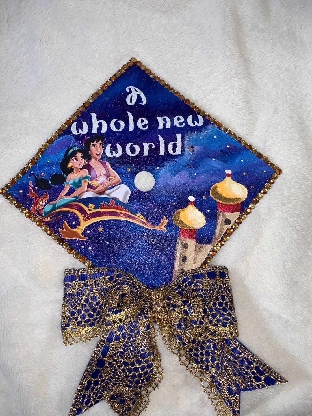 Disney’s Aladdin and Princess Jasmine Inspired Graduation Cap Topper ...