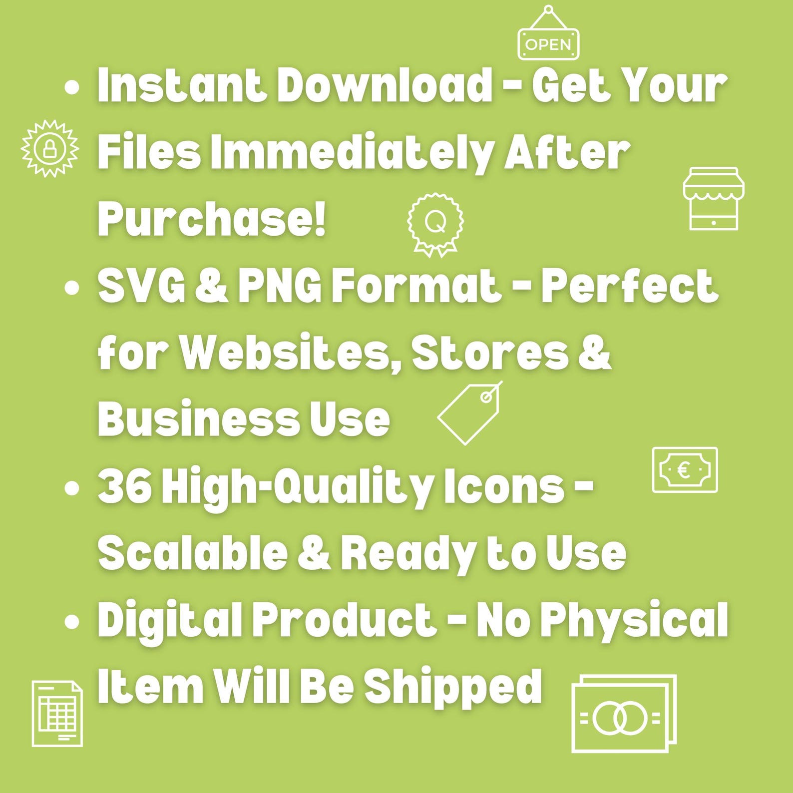 Ecommerce Symbols, Ecommerce Icons Bundle, SVG & PNG Line Icons for ...