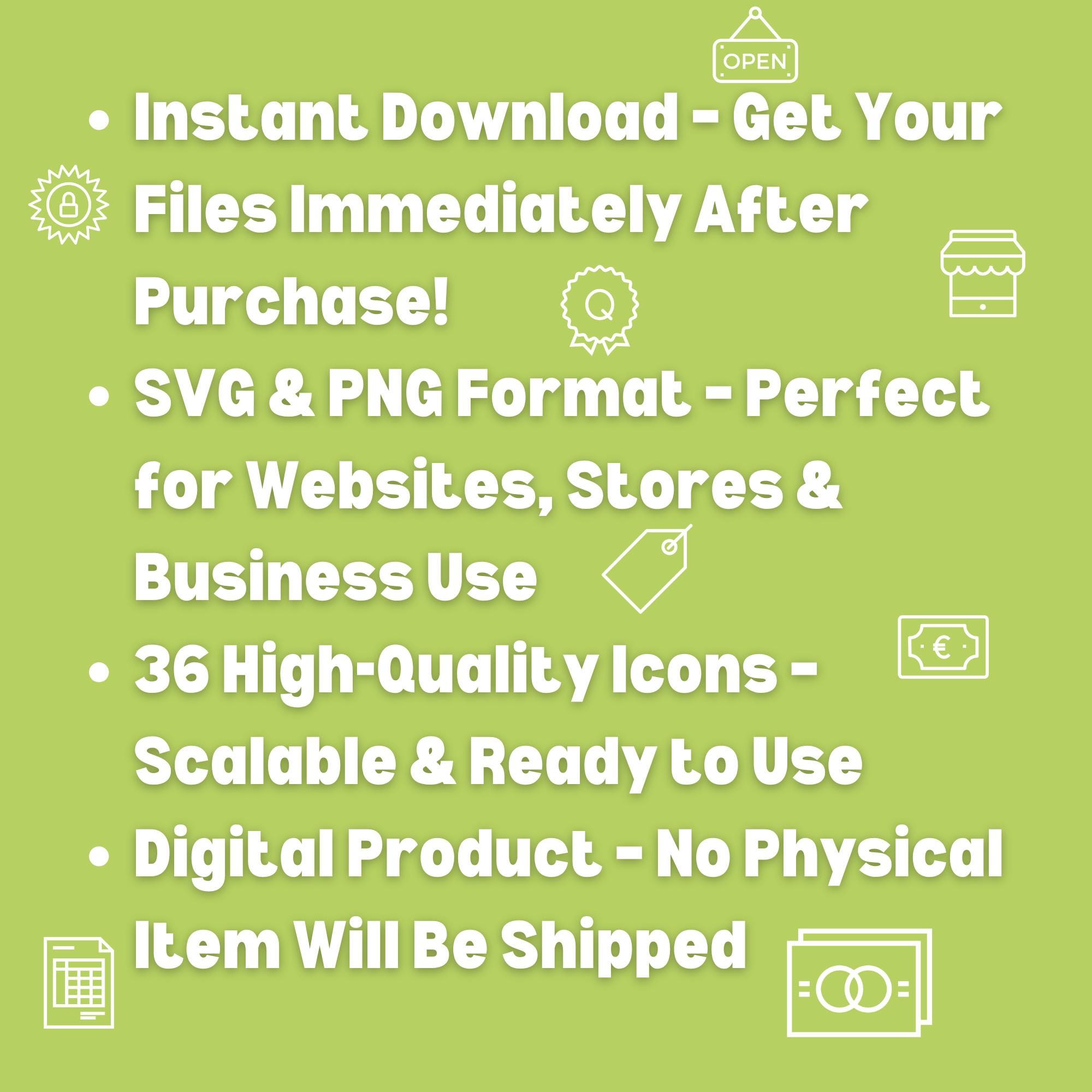 Ecommerce Symbols, Ecommerce Icons Bundle, SVG & PNG Line Icons for ...
