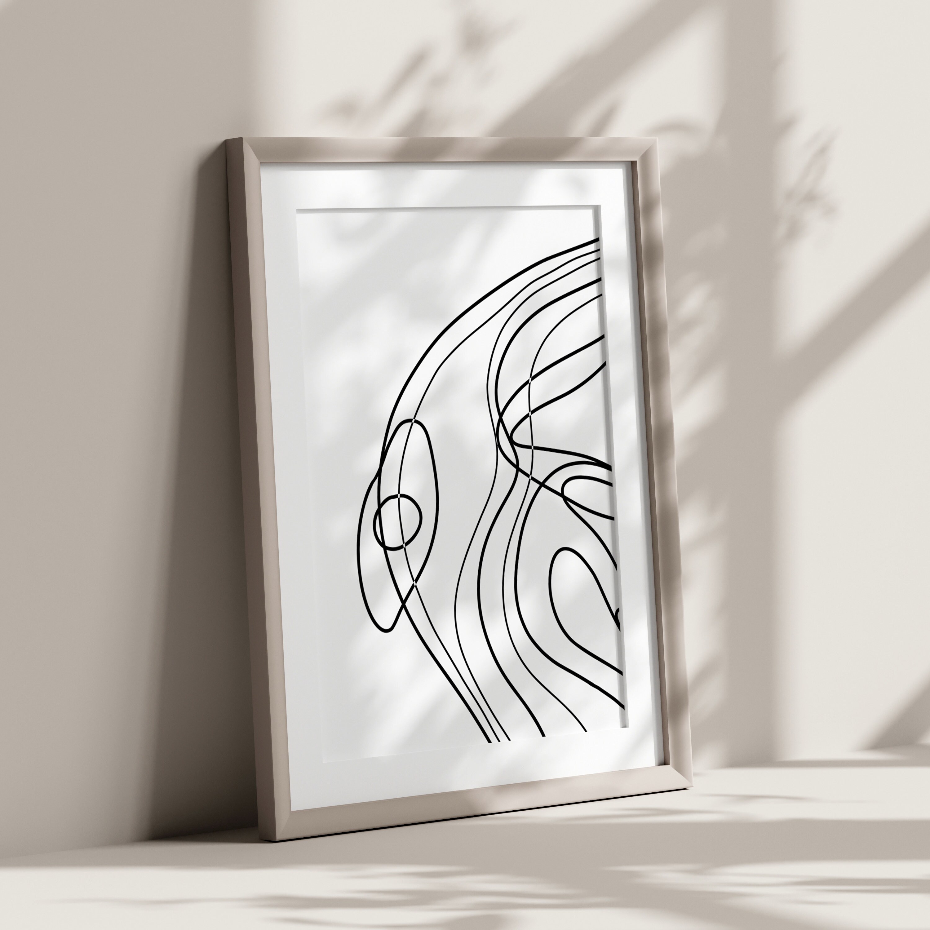 Printable Set of 3 Line Art, Abstract Digital Wall Art, Female Line Art ...