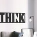 Think Wall Sign, Large Metal Wall Decor, Aesthetic, Room Decor ...
