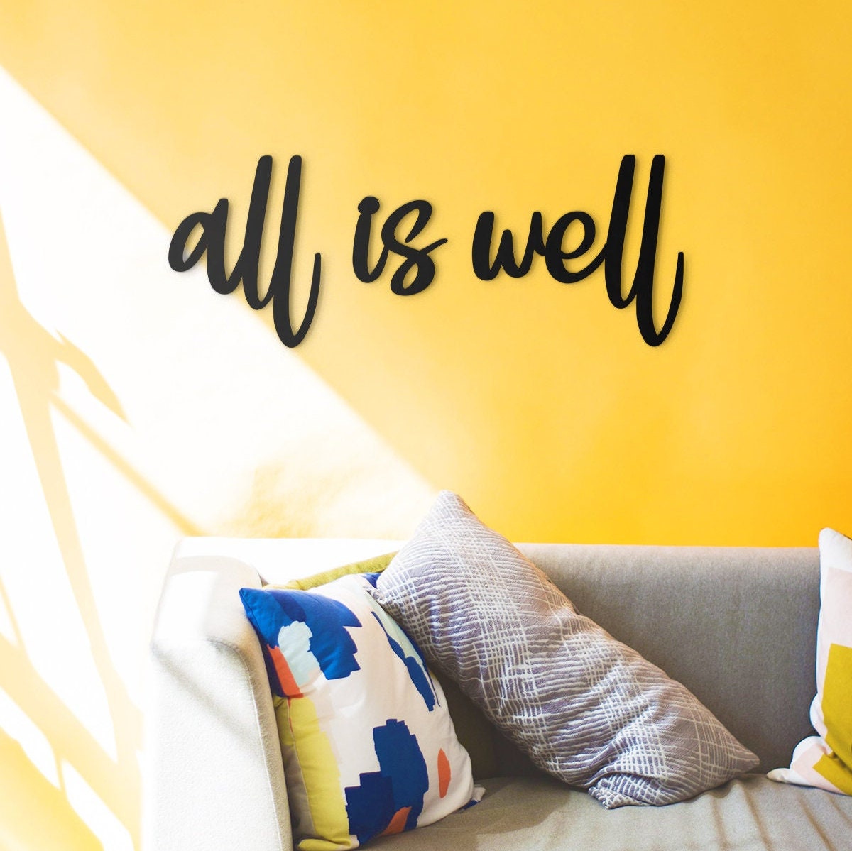 All İs Well Metal Wall Art, Metal Wall Sign, Metal Wall Decor ...