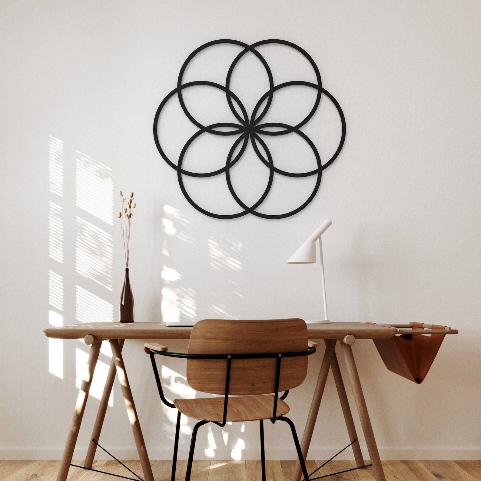 Metal Circles Wall Decor, Abstract Metal Wall Art, Large Metal Wall ...