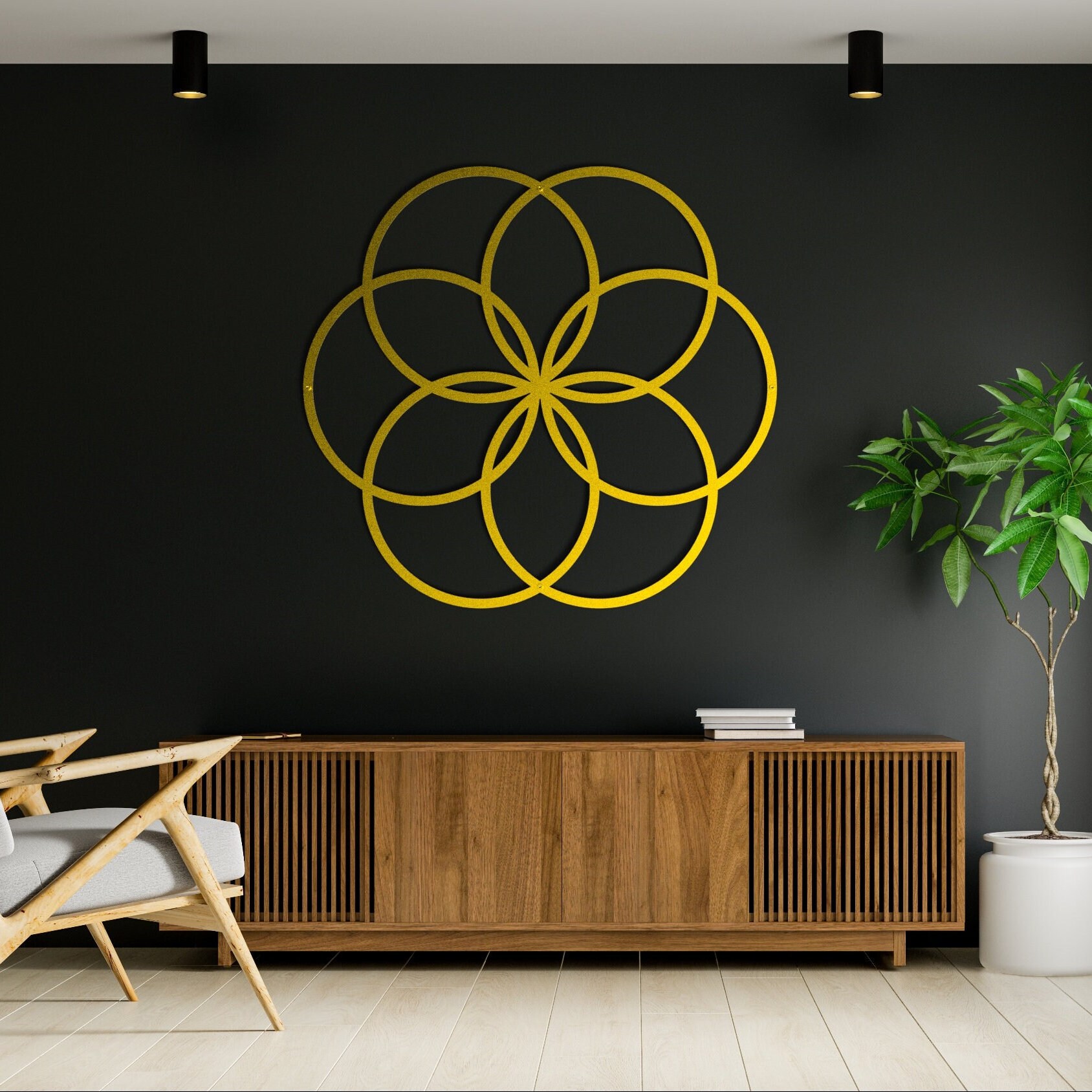 Metal Circles Wall Decor, Abstract Metal Wall Art, Large Metal Wall ...