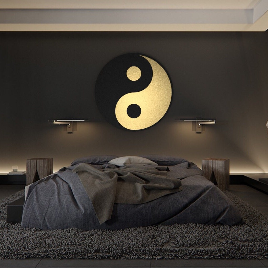 Yin Yang Metal Wall Decor, Boho Metal Wall Art, Yoga Studio Decor ...