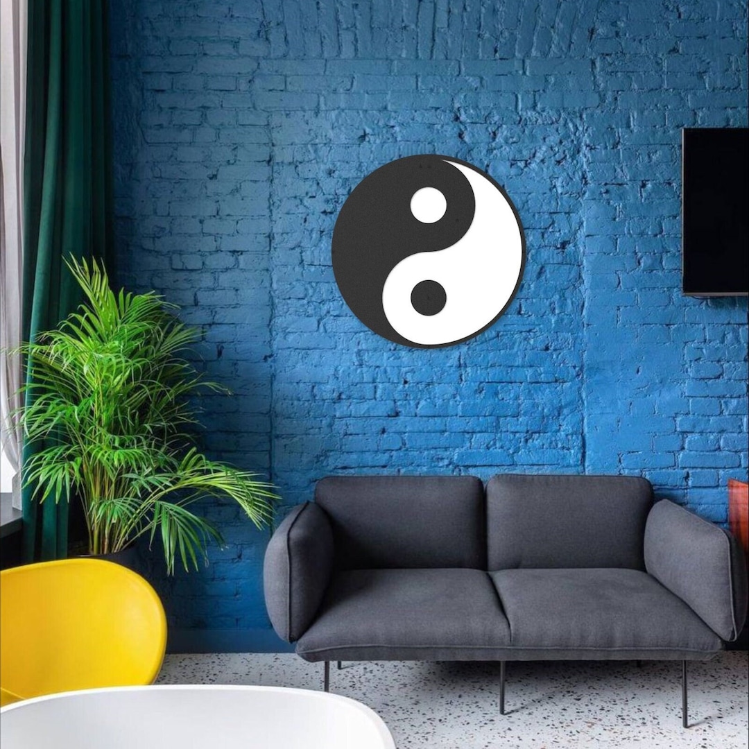 Yin Yang Metal Wall Decor, Boho Metal Wall Art, Yoga Studio Decor ...