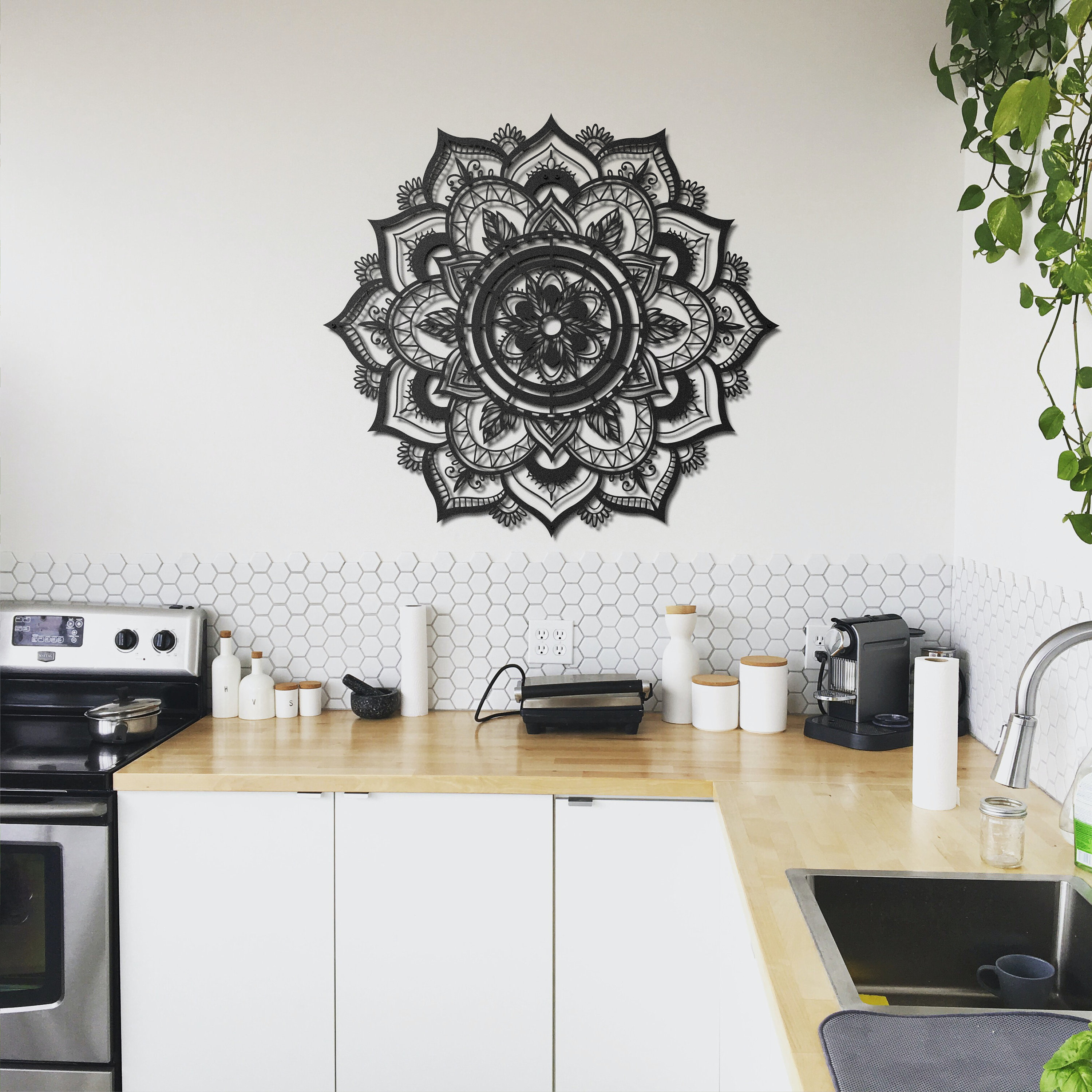 Mandala Metal Wall Art Metal Mandala Décor Lotus Flower - Etsy
