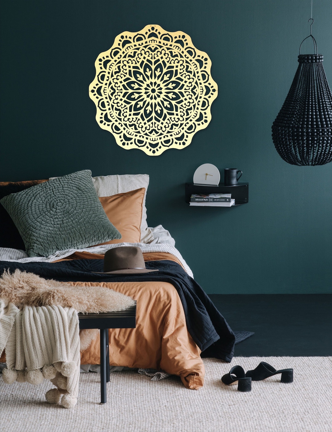 Mandala Metal Wall Decor Large Metal Wall Art Modern Wall - Etsy