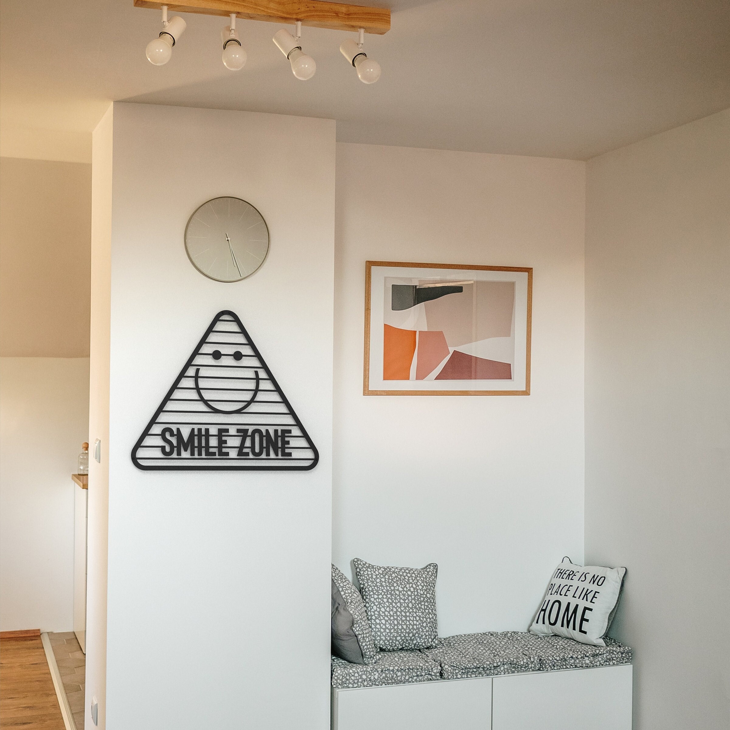 Smile Zone Wall Art, Smile Zone Metal Wall Decor, Smile Sign, Smiley ...