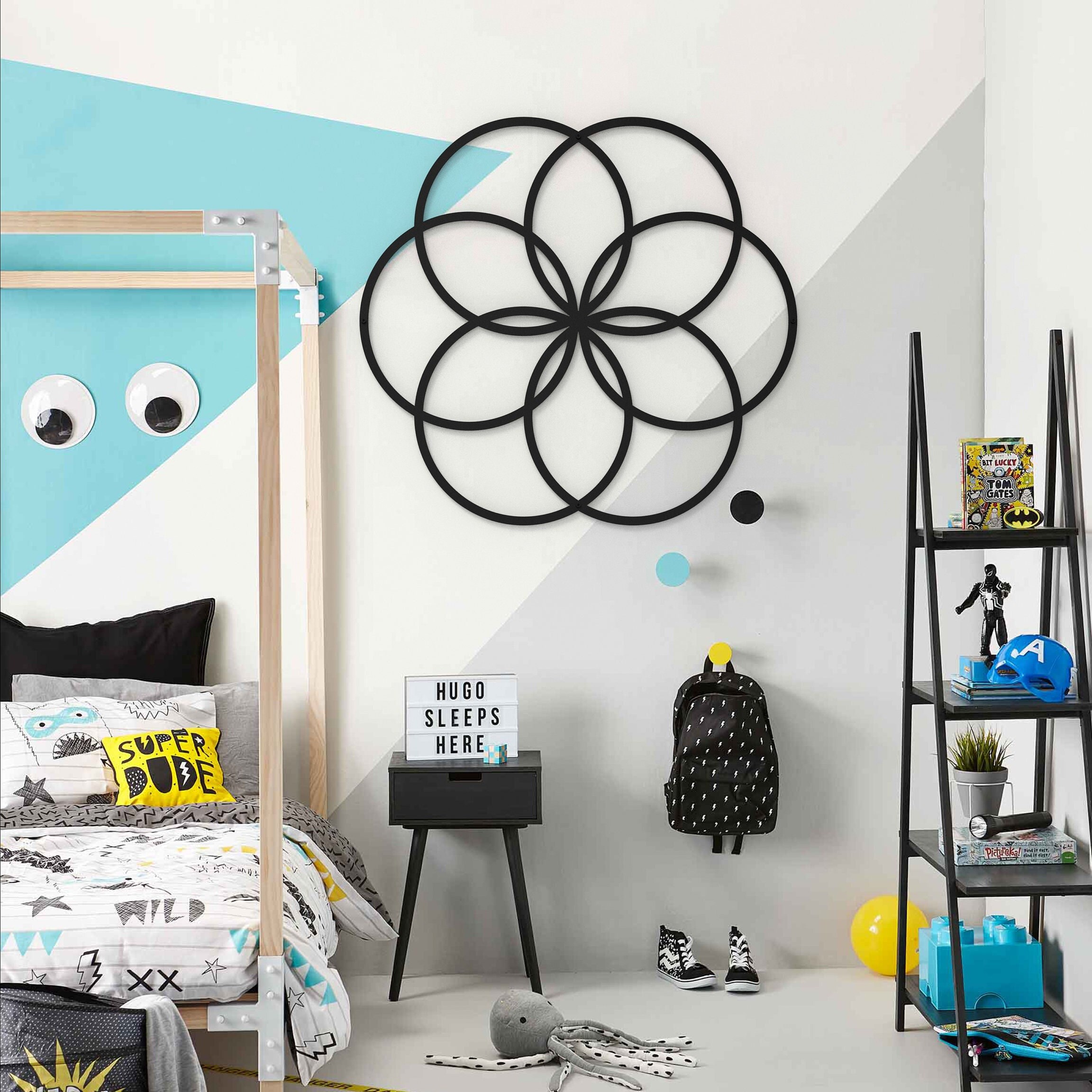 Metal Circles Wall Decor, Abstract Metal Wall Art, Large Metal Wall ...