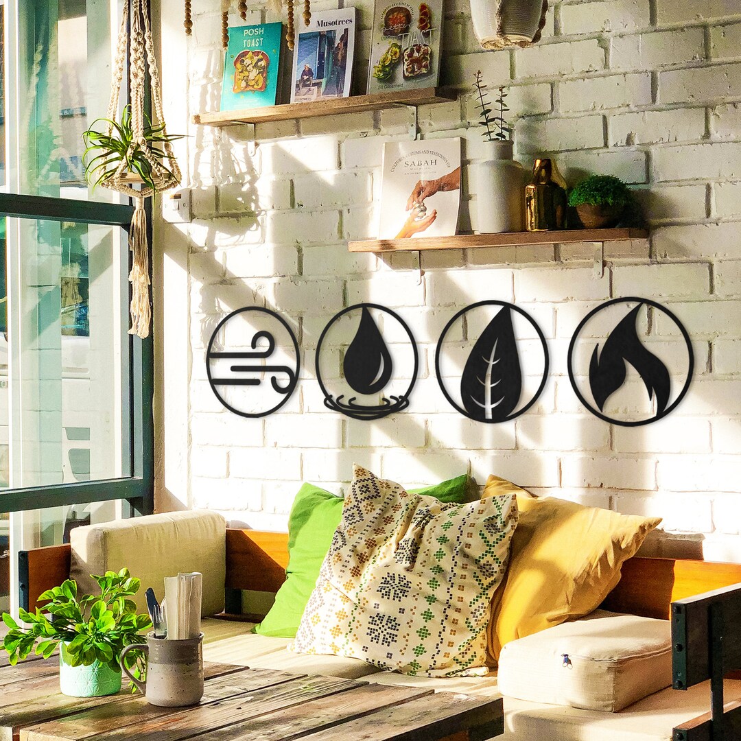 Four Elements Metal Wall Decor, Singa, Nature Wall Art, Singa Decor ...