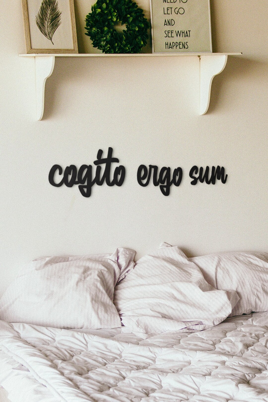 Cogito Ergo Sum Metal Wall Decor, Metal Wall Sign, Metal Wall Decor ...