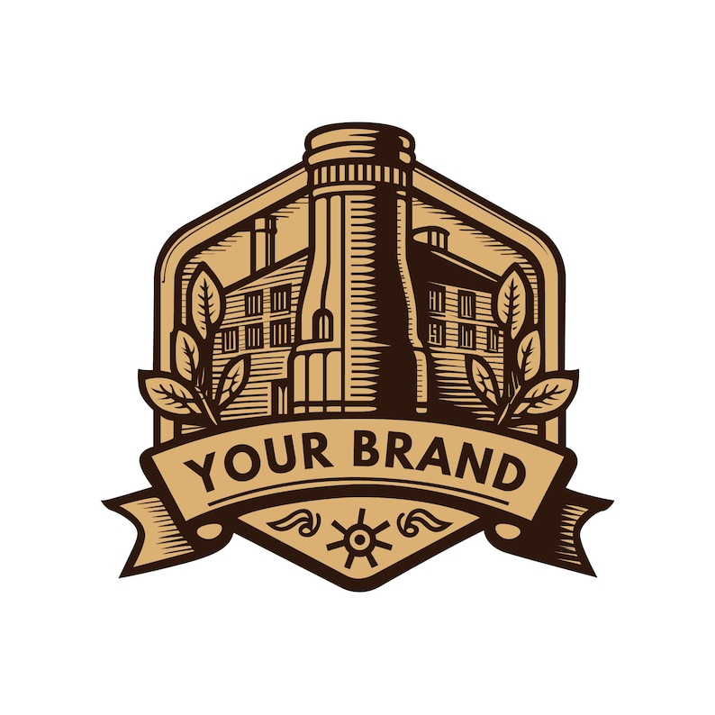 Beverage Logo Template Drink Brand Design Customizable - Etsy