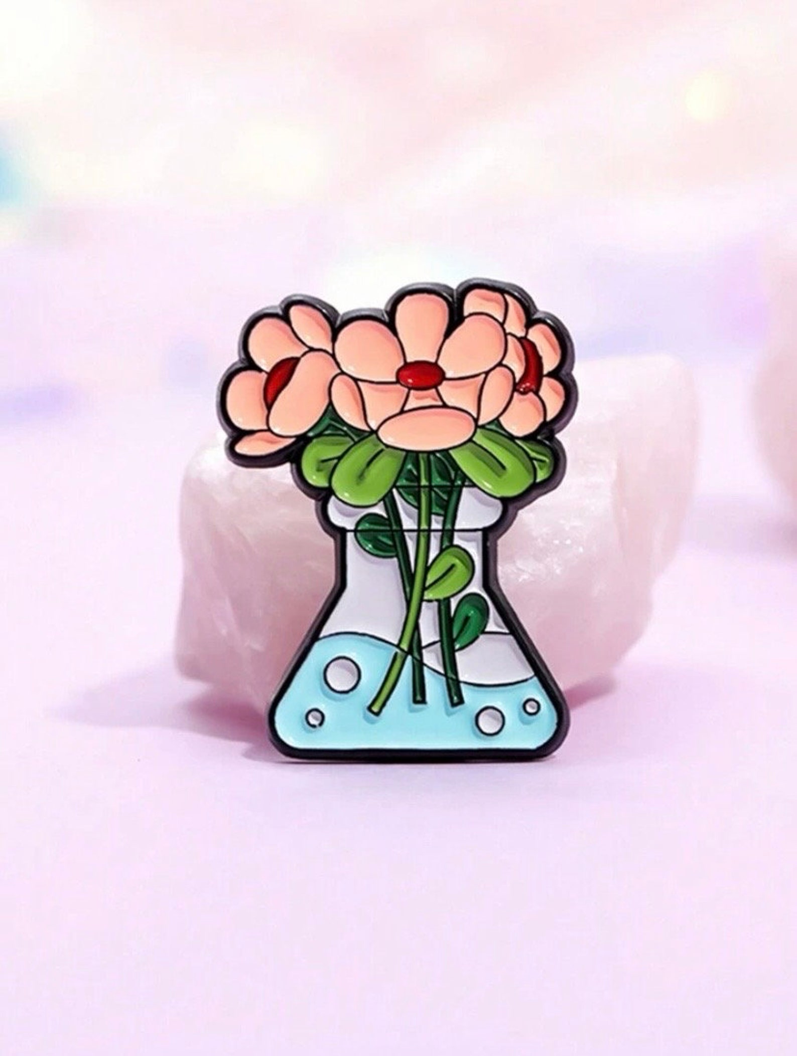 Science Flower Enamel Pins Accessories Sustainability Green Champions ...