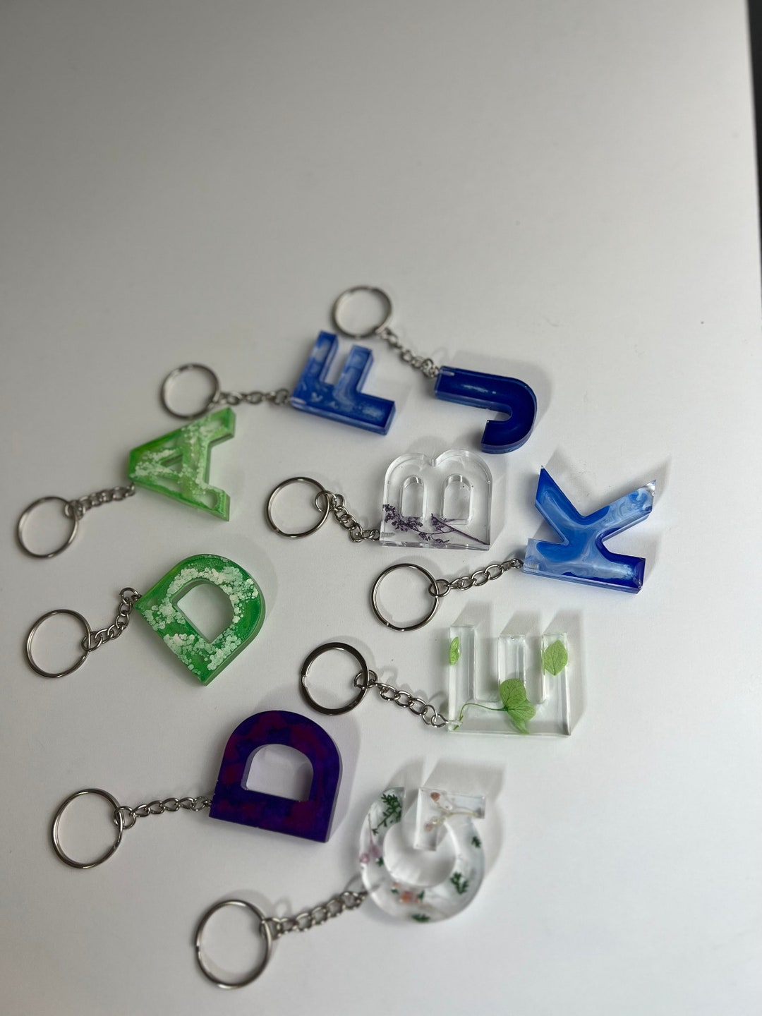 Letter Key Chains - Etsy