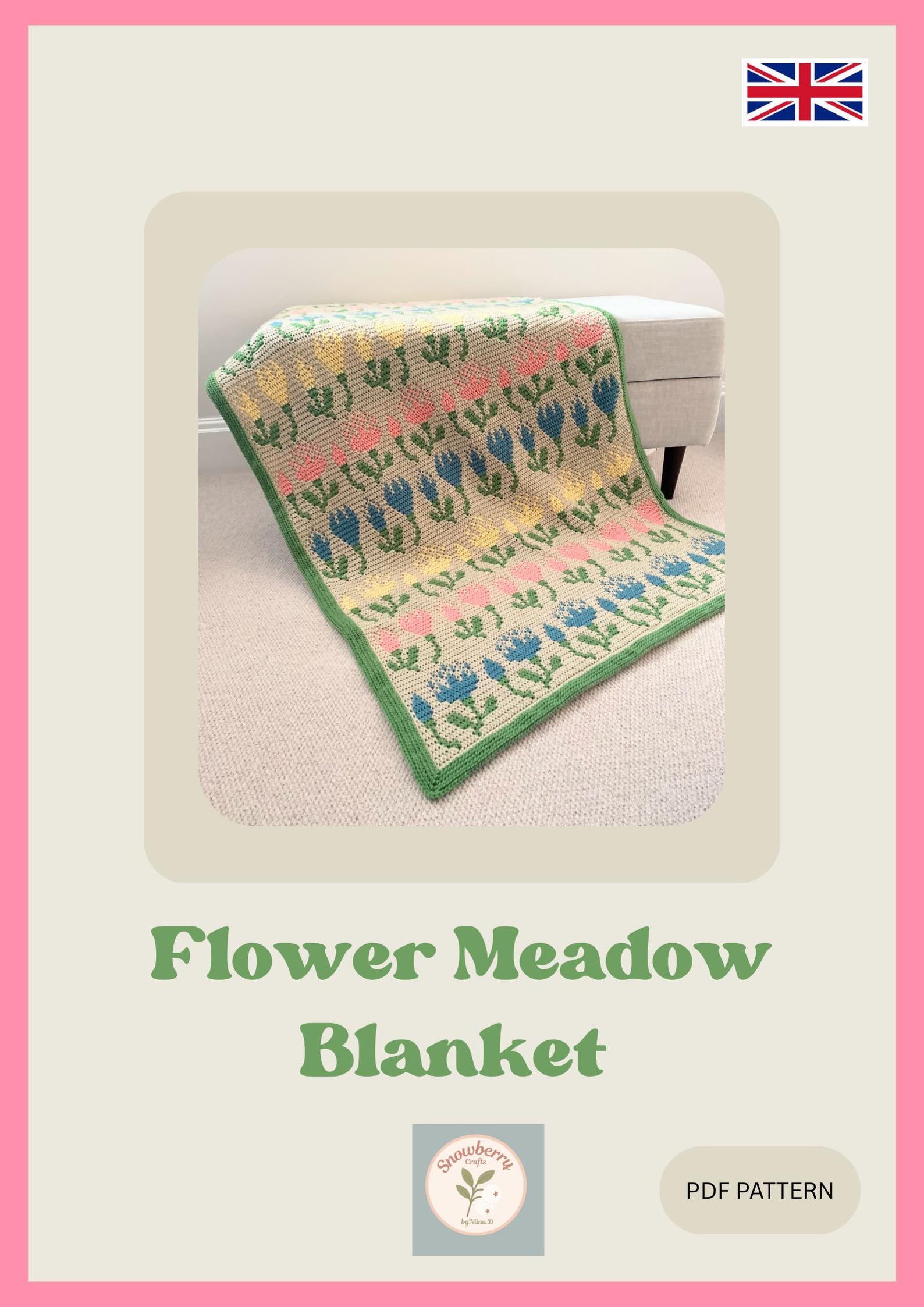 Flower Meadow Blanket Pattern -overlay Mosaic Crochet Pattern - Etsy