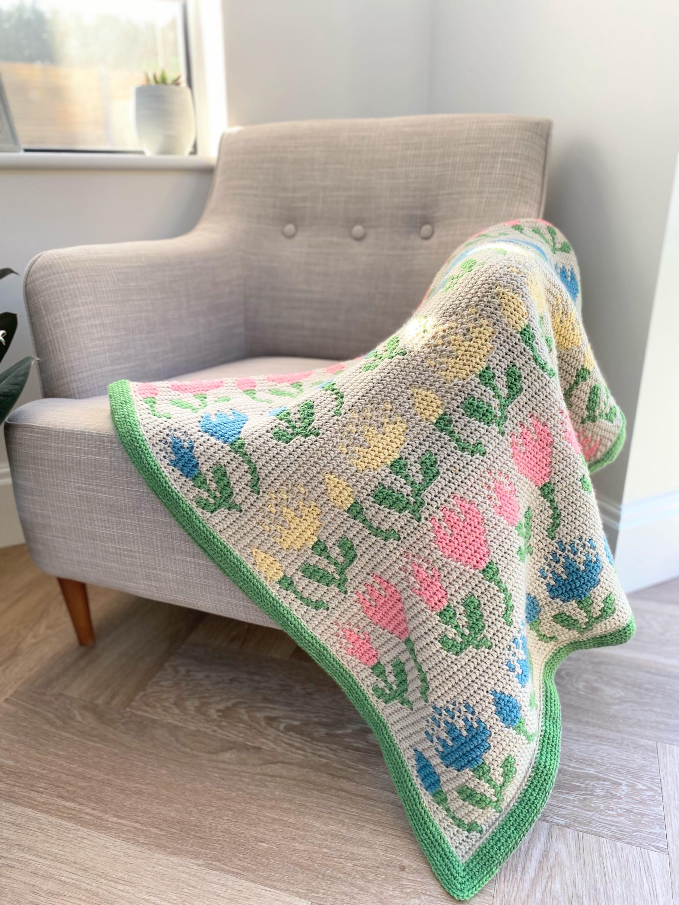 Flower Meadow Blanket Pattern -overlay Mosaic Crochet Pattern - Etsy
