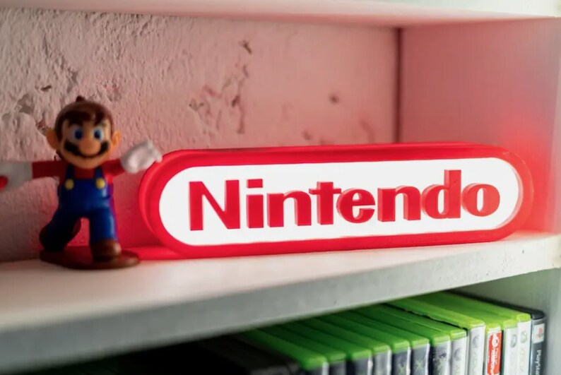 Nintendo LED Sign USB - Games Cabinet, Man Cave, Games Room - Etsy