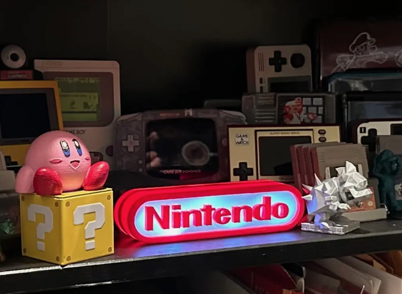 Nintendo LED Sign USB Games Cabinet, Man Cave, Games Room - Etsy