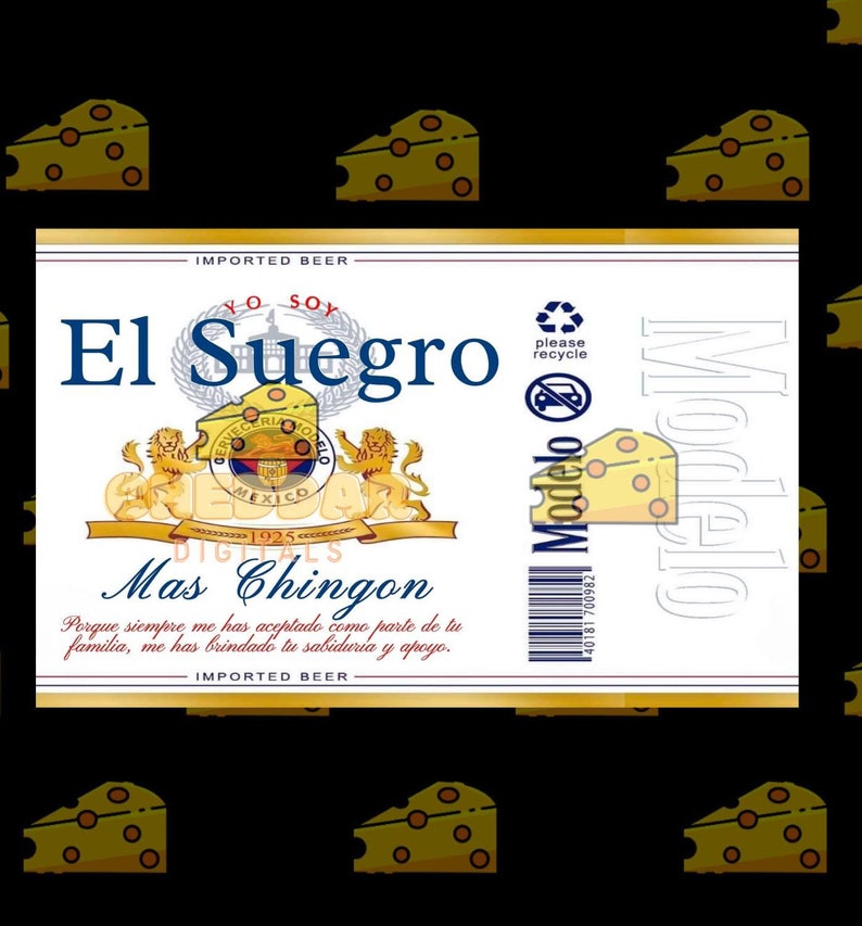 El Suegro Mas Chingon PNG FILE L Frosted Beer Mug L Tarro L Modelo L ...